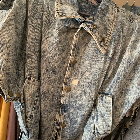 Jackets & Coats | Batwing Snap Retro Jacket Light Blue Jean Wash | Poshmark